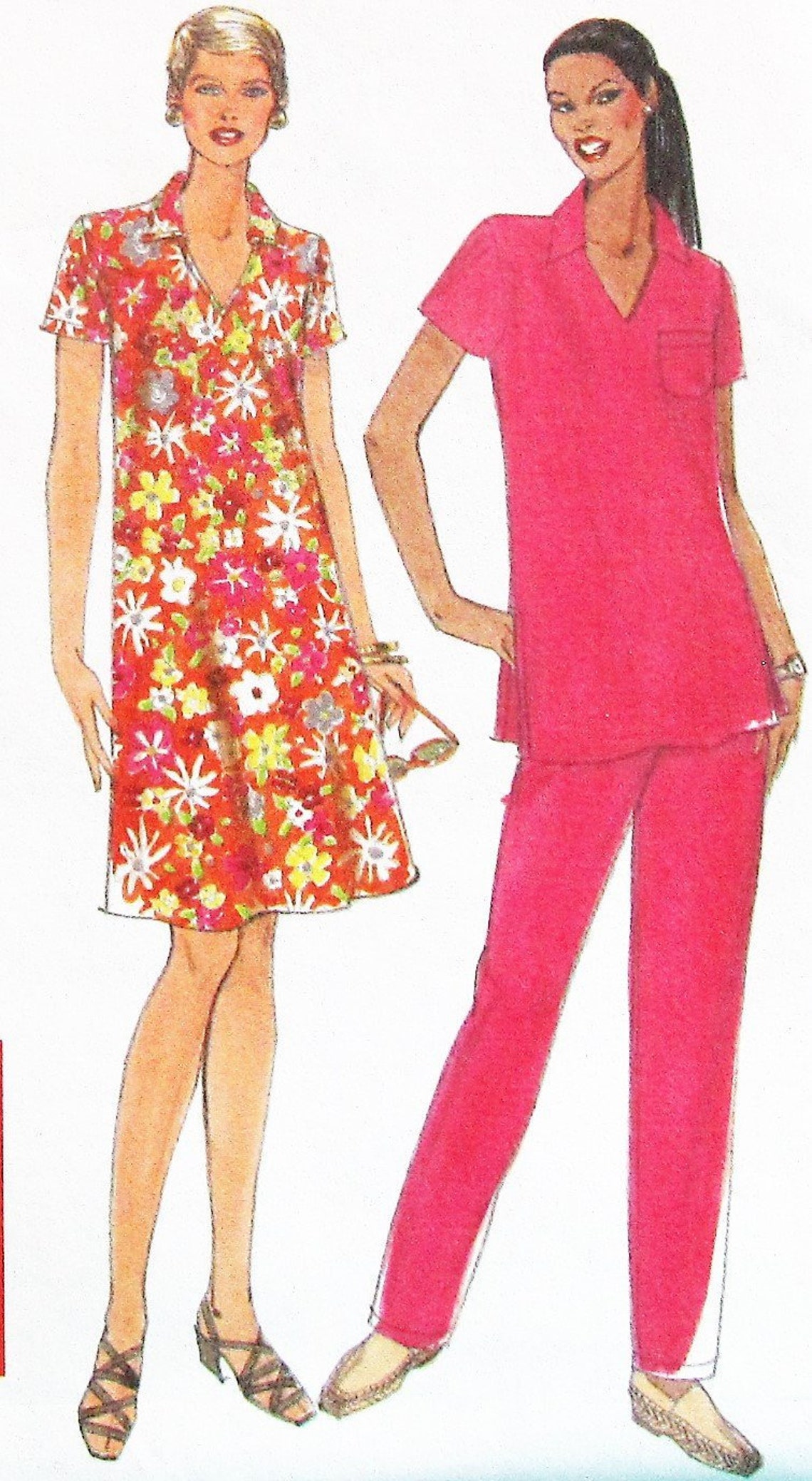 Dress Top Pants Sewing Pattern UNCUT Simplicity 8055 Sizes - Etsy