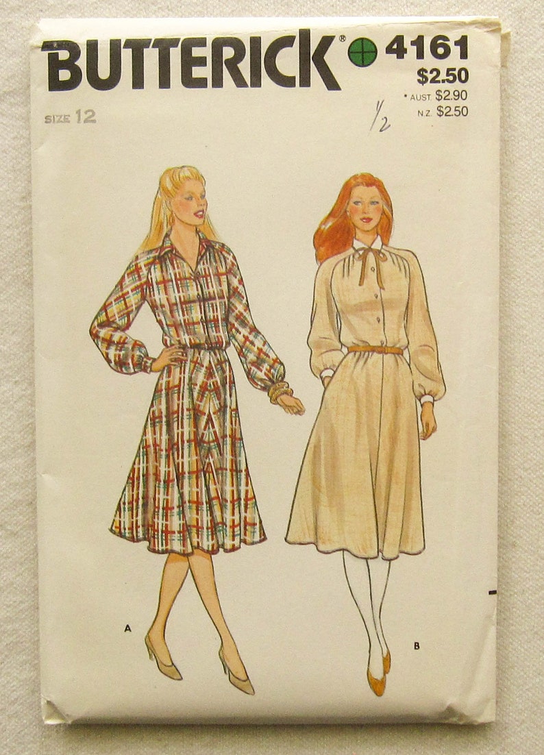 Vintage Sewing Pattern UNCUT Butterick 4161 Size 12 Dress - Etsy