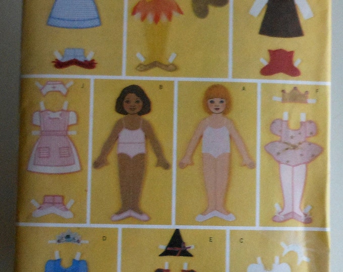 12" Fabric "paper" Doll & Clothes Sewing Pattern UNCUT Butterick 3280 ...