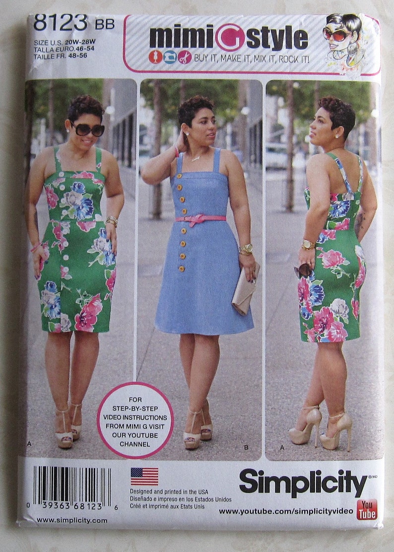 Dress Sewing Pattern UNCUT Simplicity 8123 Sizes 20w-28w | Etsy Dress Sewing Pattern UNCUT Simplicity 8123 Sizes 20w-28w | Etsy
