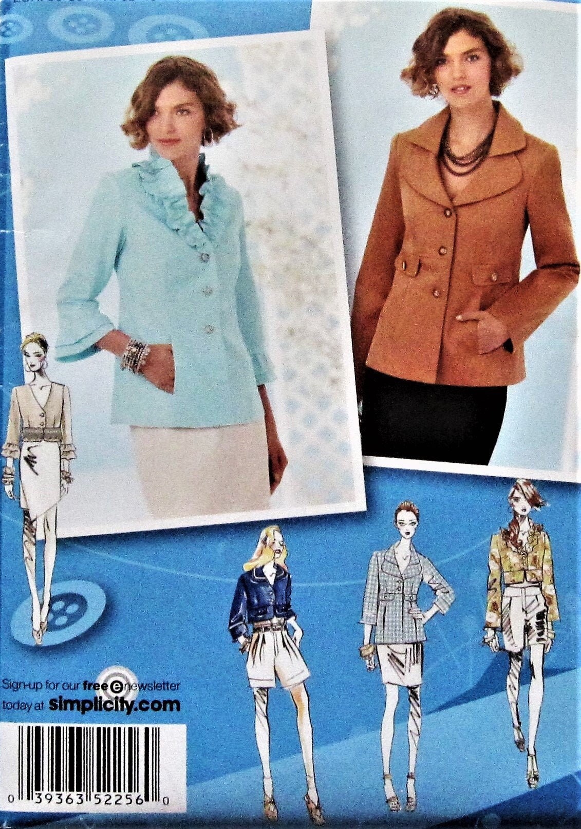 Jacket Sewing Pattern UNCUT Simplicity 2256 Sizes 4-12 - Etsy