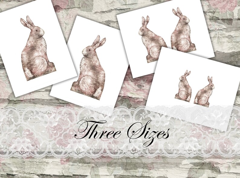 Rabbit Printable for Cards Journals Craftsside Viewssmall Medium Large ...