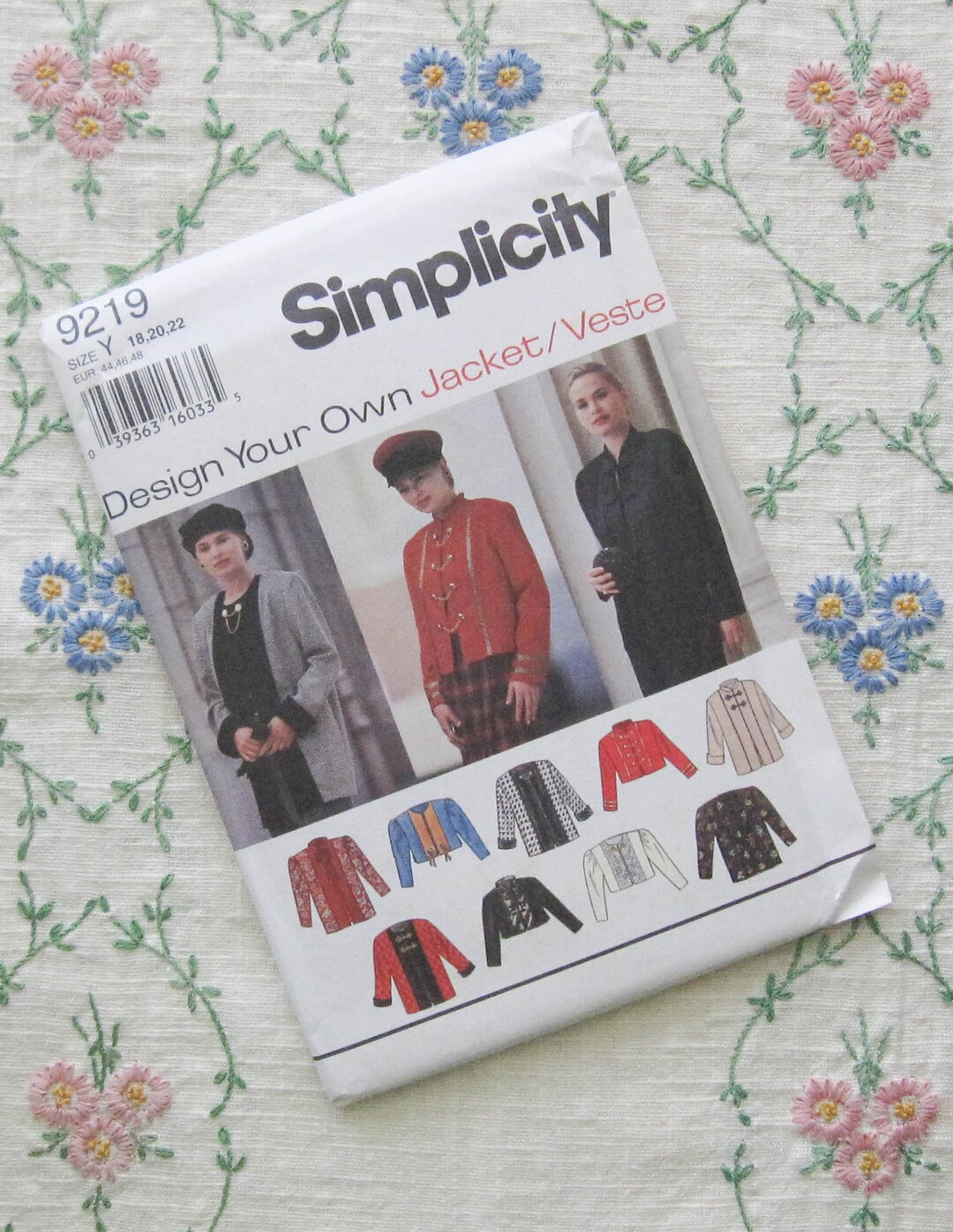 90s Vintage Sewing Pattern UNCUT Simplicity 9219 Womens Size 18 20 22 ...