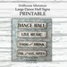 Dollhouse Miniature PRINTABLE Large Dance Hall Signs Wall Art Cottage ...