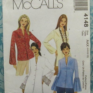 Tunic Sewing Pattern UNCUT Mccalls 4148 Womens Size 4 6 8 10 - Etsy