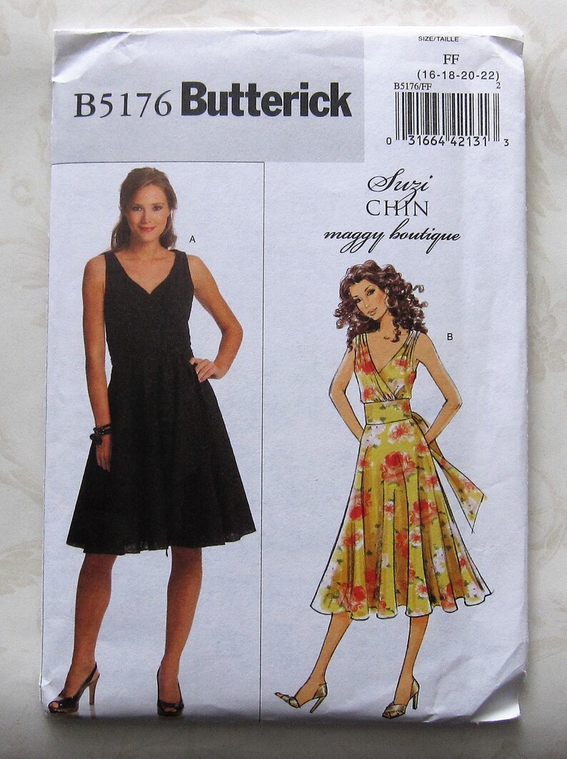 Dress Sewing Pattern UNCUT Butterick B5176 Sizes 16-22 - Etsy