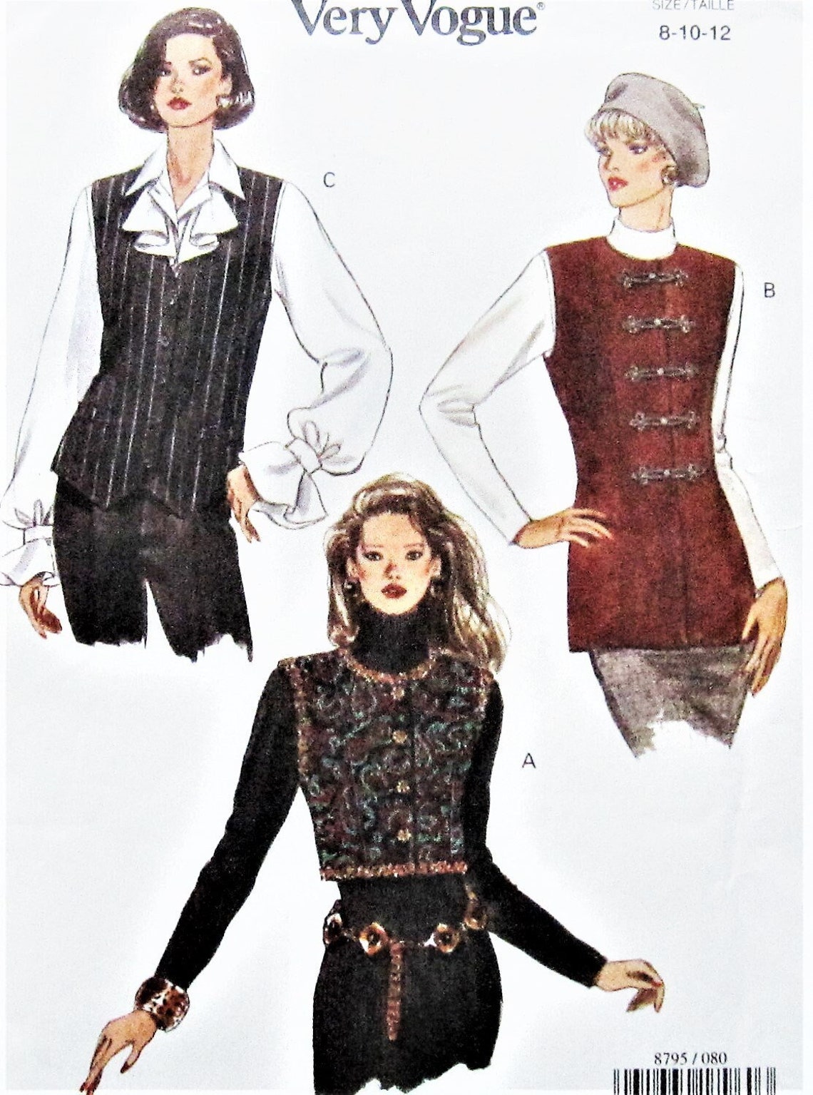 Vest Sewing Pattern UNCUT Vogue 8795 Sizes 8-12 - Etsy