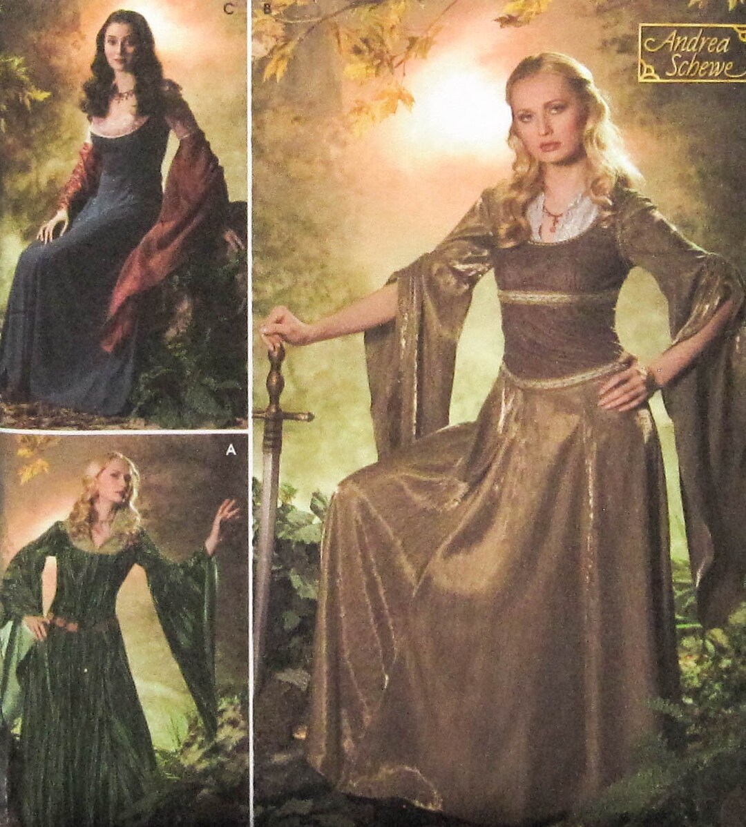 Medieval Gown Sewing Pattern Womens Size 20-26 UNCUT - Etsy