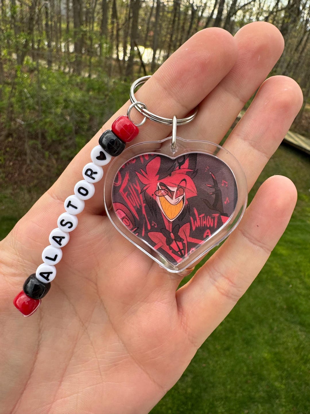 Hazbin Hotel Alastor Keychain - Etsy