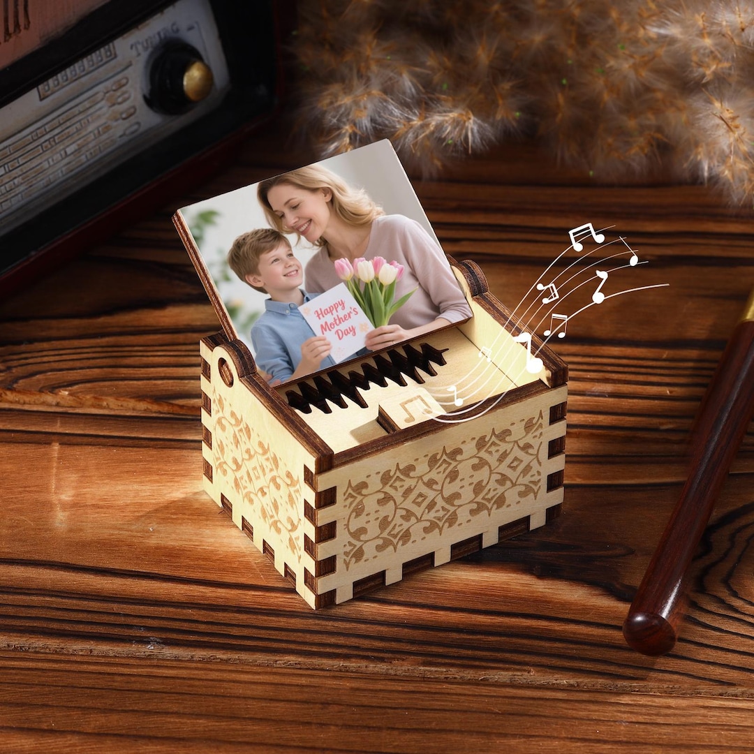 Personalized Photo Music Box: Custom Song & Voice Recording, Engraved ...