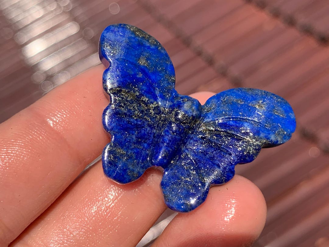 Hand Carved Lapis Lazuli Butterfly: Natural Crystal Home Decor - Etsy