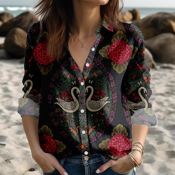 Floral Print Blouses for Women - Etsy
