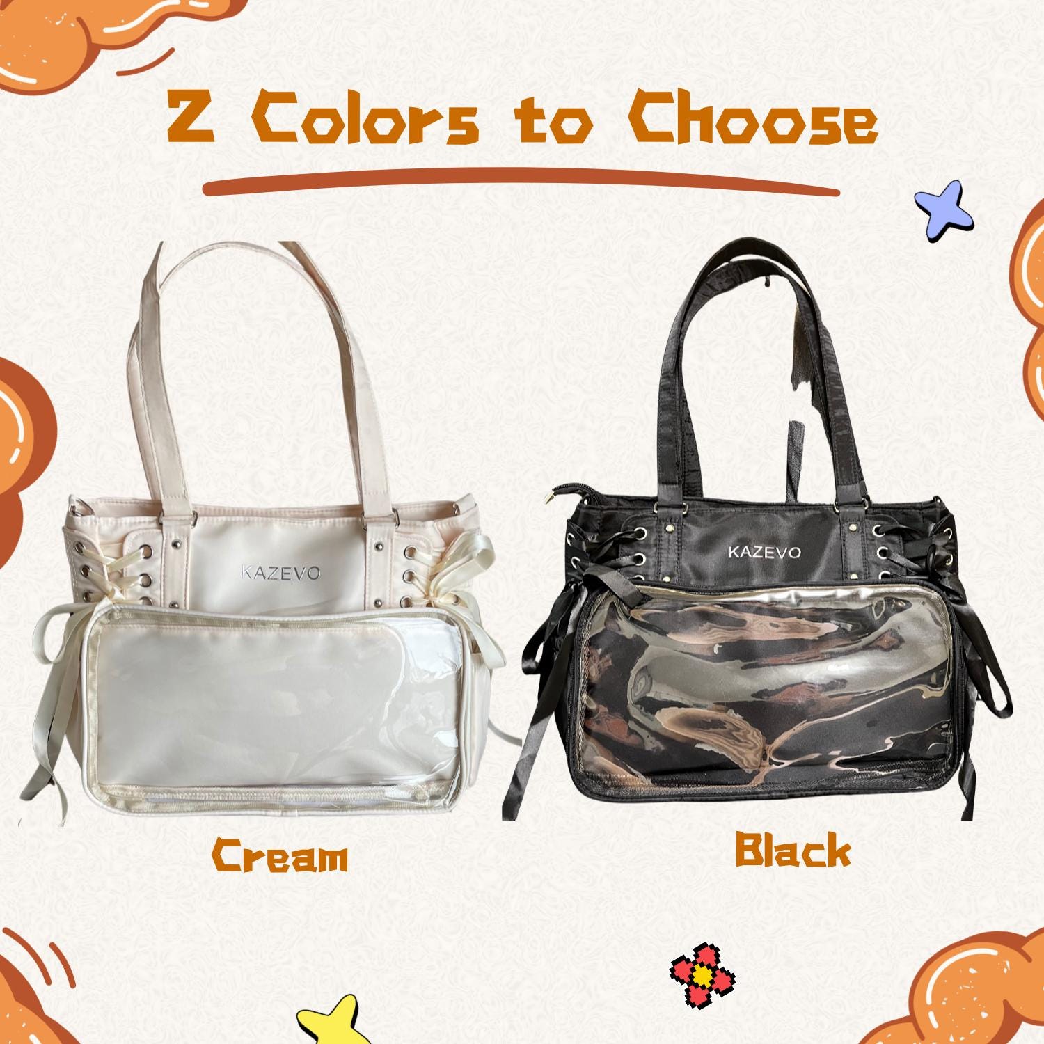 Large Ita Bag: Clear Window Pin Display, Crossbody Style - Etsy