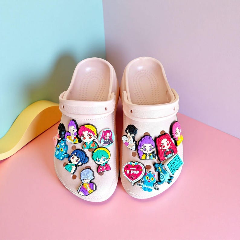 K-pop Demon Hunters Crocs Shoe Charms – Chibi Anime Pins, Clog ...