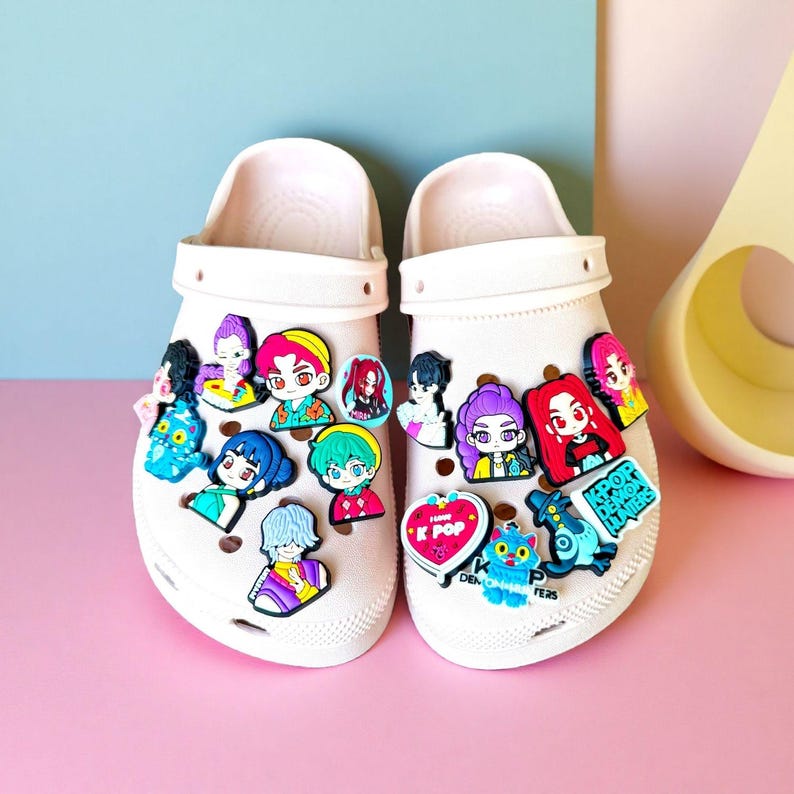 K-pop Demon Hunters Crocs Shoe Charms – Chibi Anime Pins, Clog ...