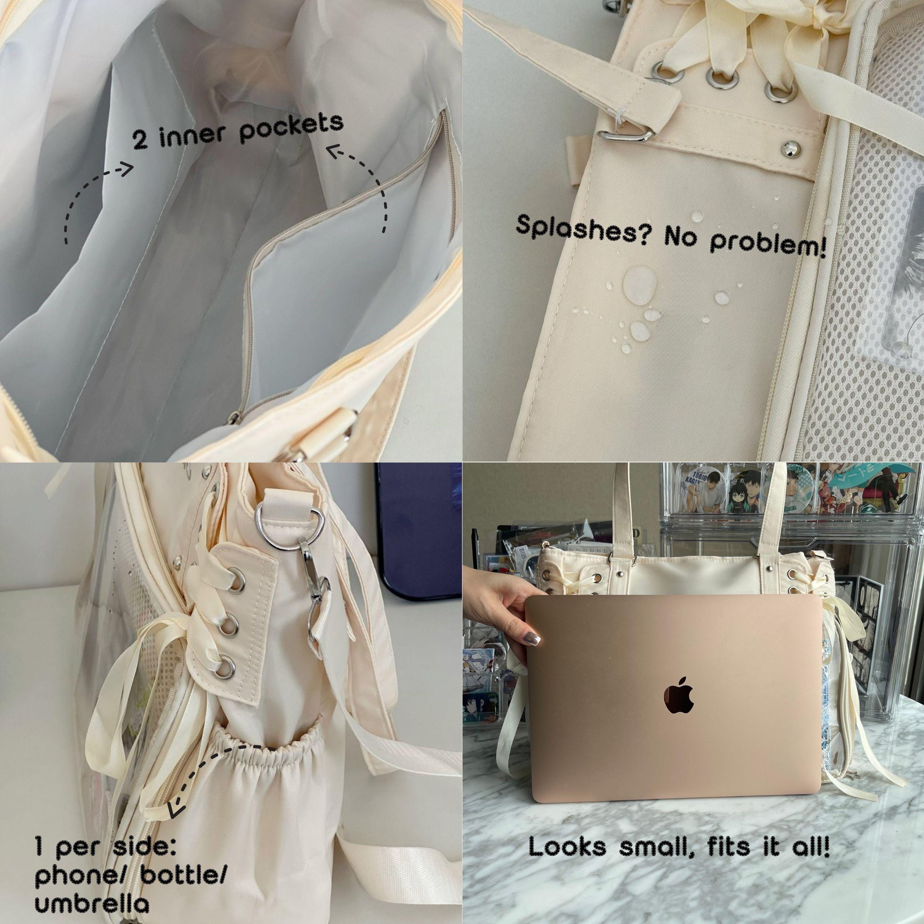 Large Ita Bag: Clear Window Pin Display, Crossbody Style - Etsy