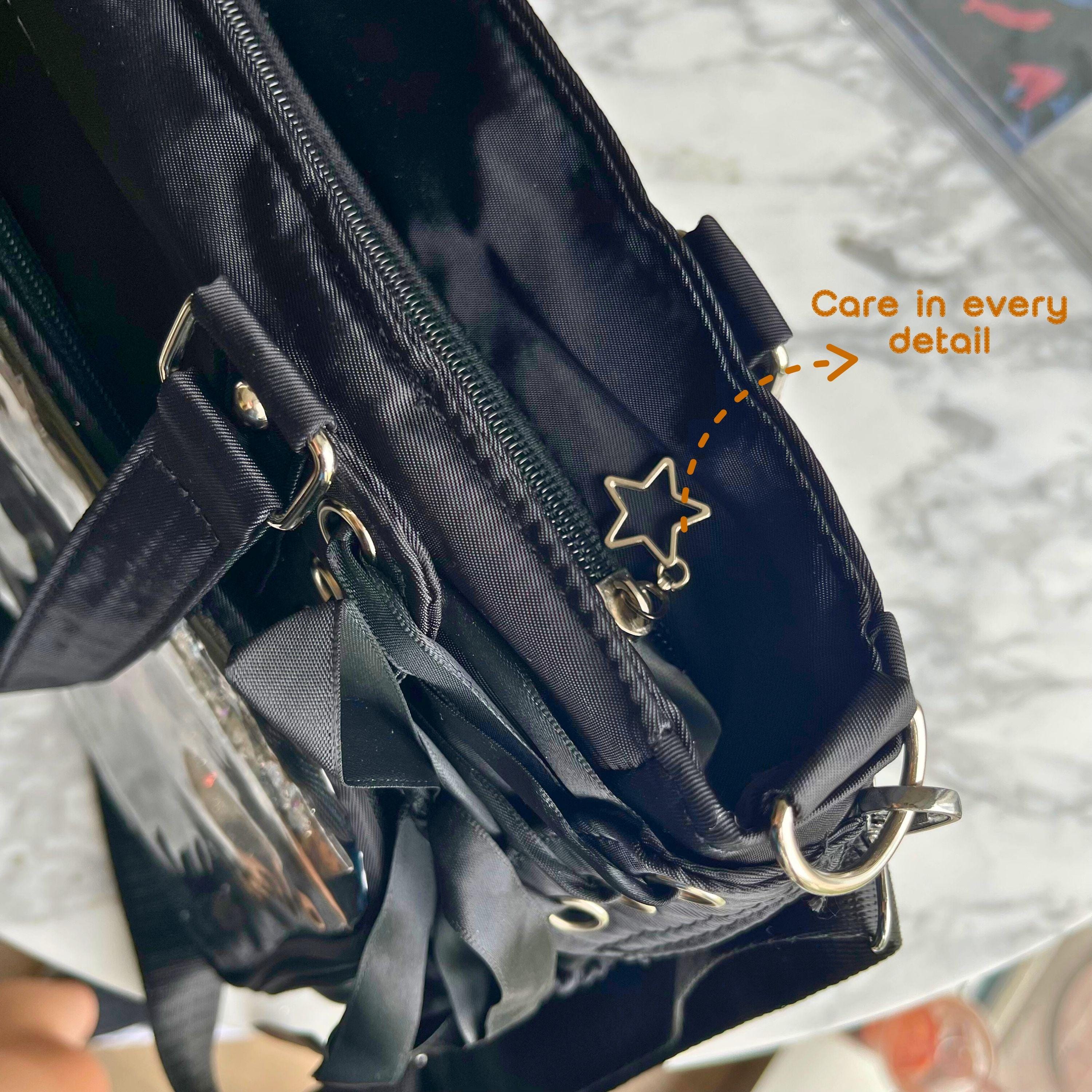 Large Ita Bag: Clear Window Pin Display, Crossbody Style - Etsy