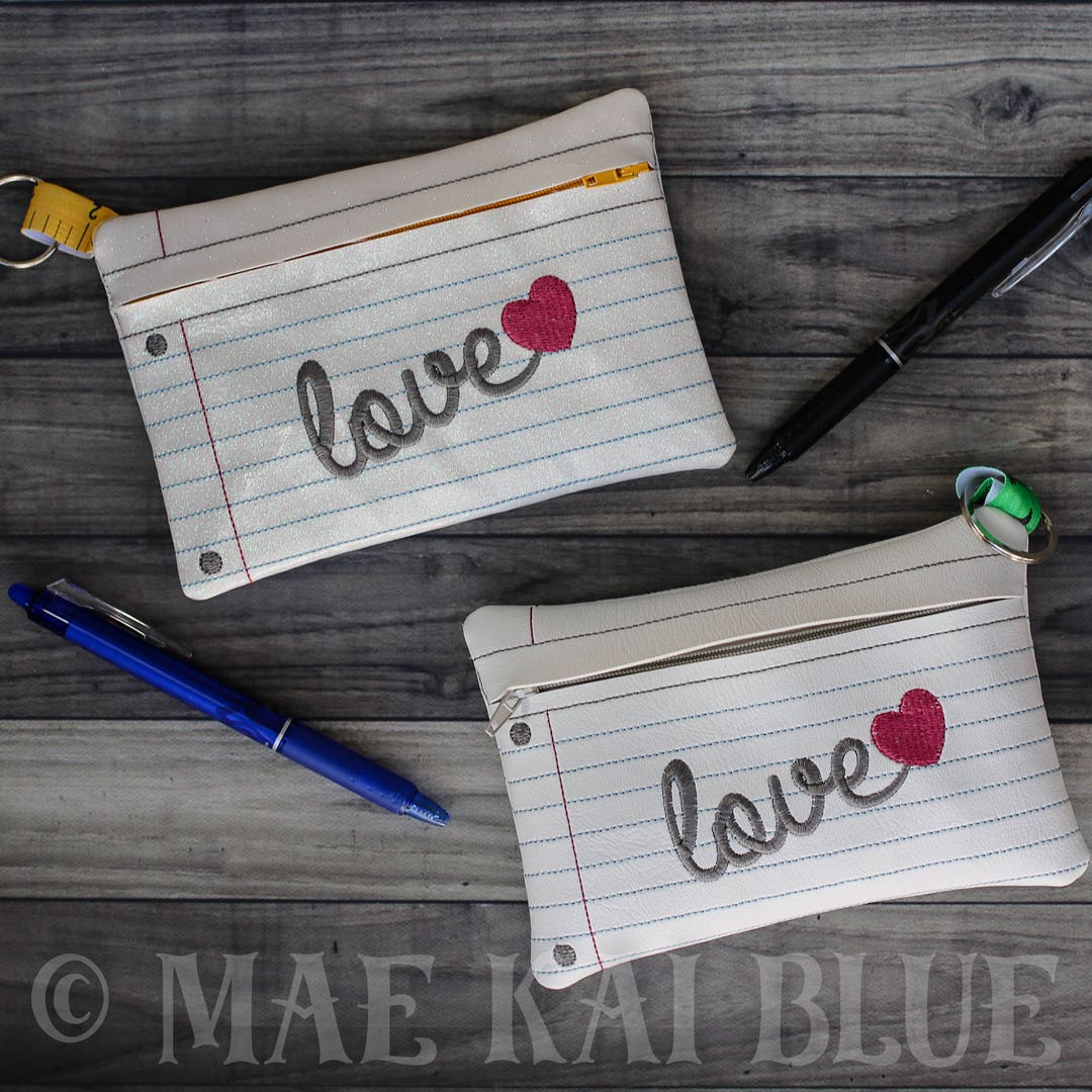 Pen Pouch Notebook Paper Zipper Bag Lunch Money Pencil Notions - Etsy