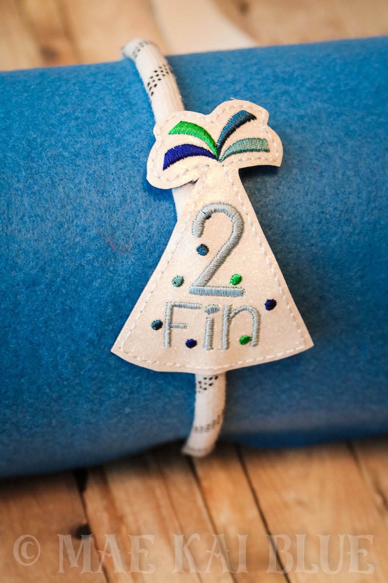 Party Hat - Birthday - Personalized Monogram - Headband Slider - Hair ...