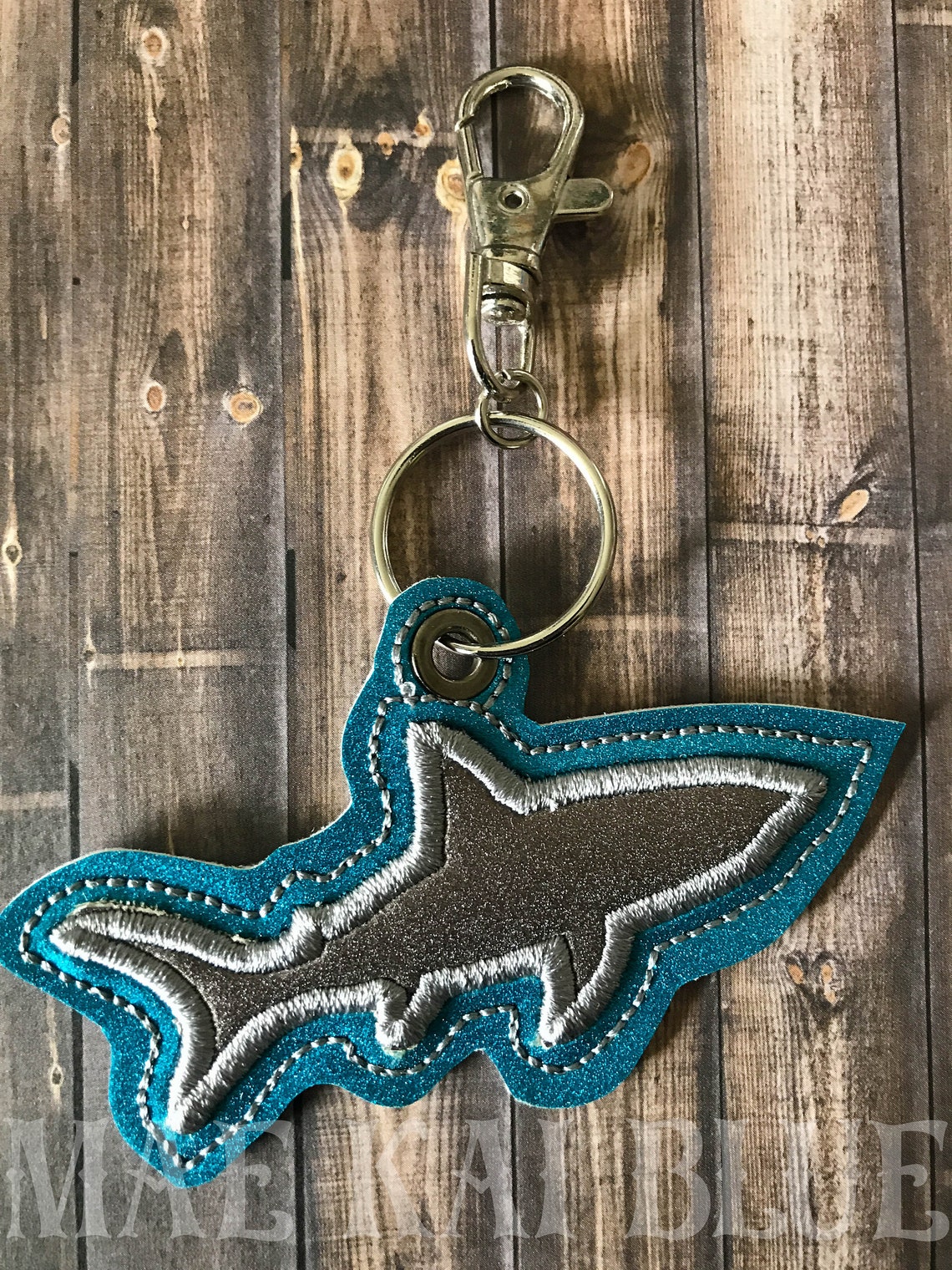 Shark Applique Keychain Keyfob Bagtag - Etsy