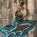 Shark Applique Keychain Keyfob Bagtag - Etsy