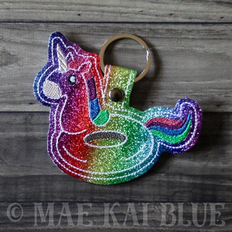 Unicorn Pool Float - Keychain - Keyfob - Bagtag - Etsy