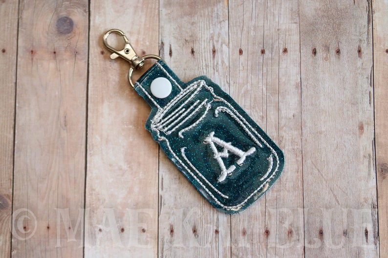 Mason Jar Personalized Snaptab - Keychain - Keyfob - Bagtag - Etsy