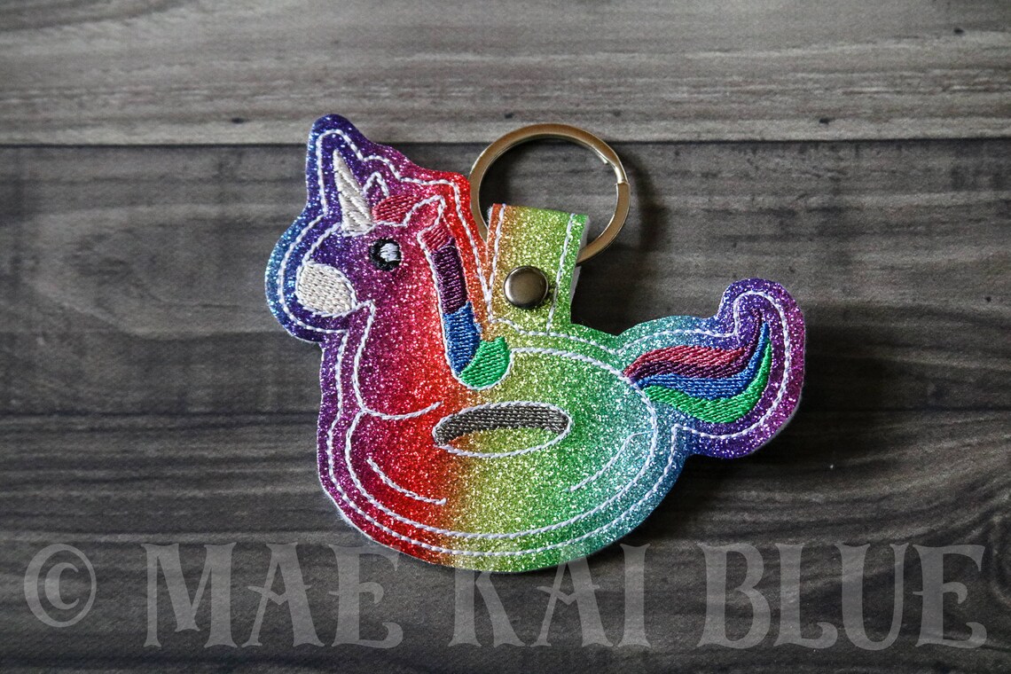 Unicorn Pool Float - Keychain - Keyfob - Bagtag - Etsy