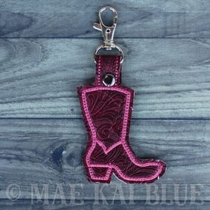 Cowgirl Cowboy Boot Country Western - Keychain - Keyfob - Bagtag - Etsy