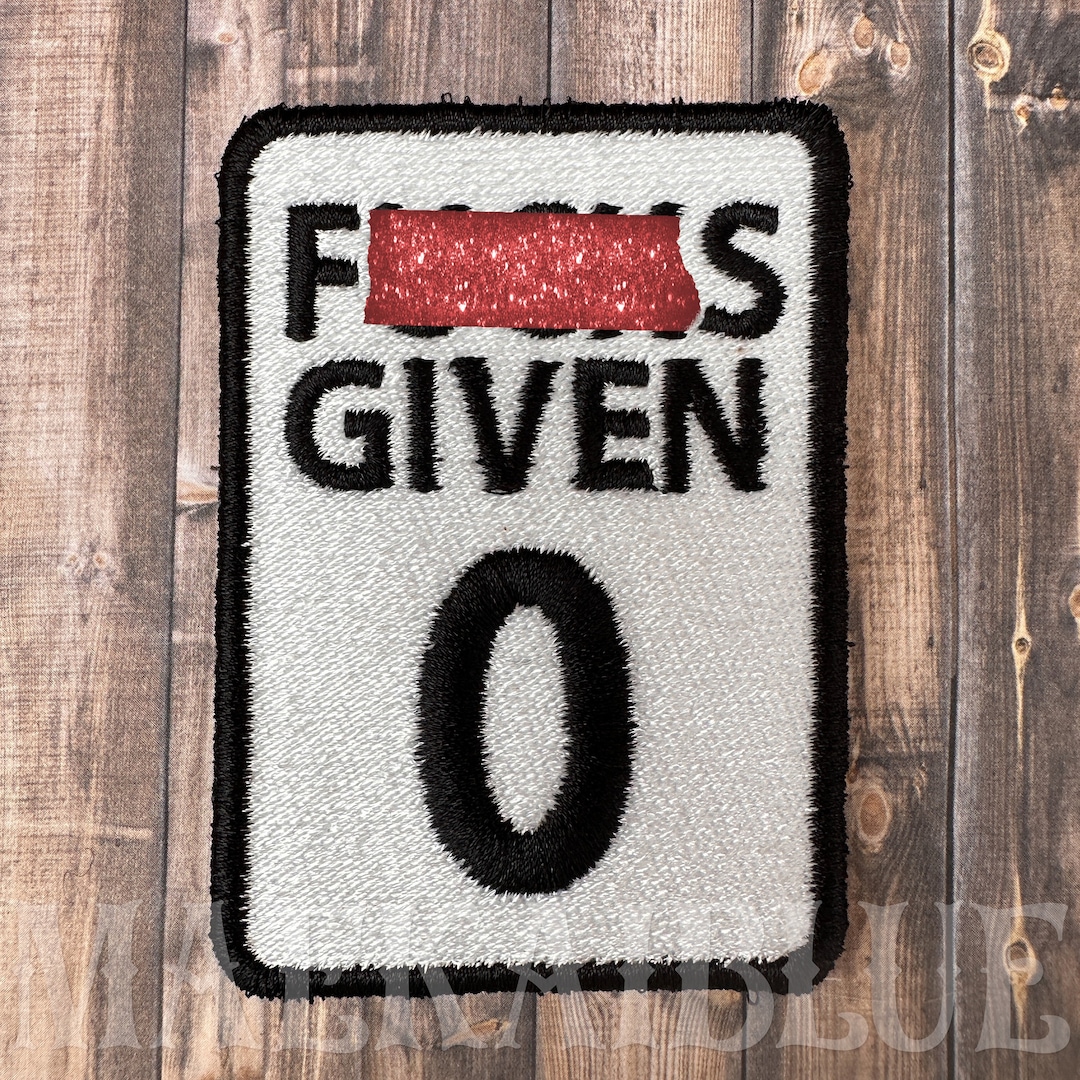 Zero Fs Given Applique for Hat Vest Jacket Clothing Backpack, Merit ...