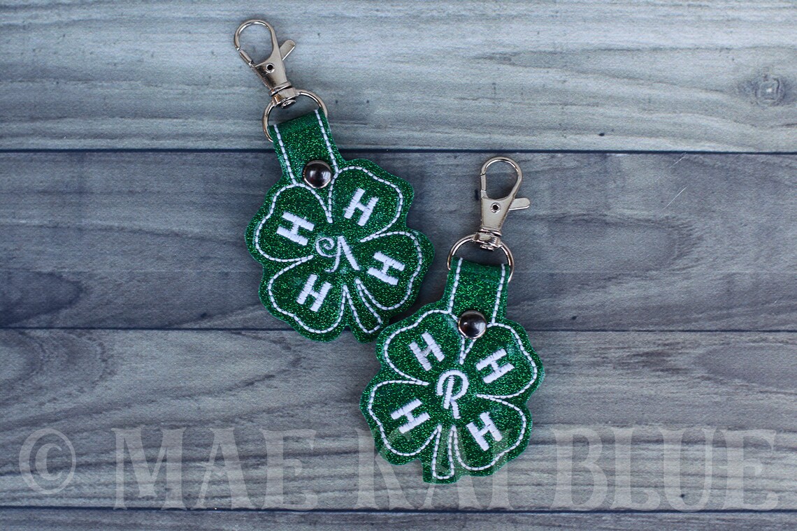 4-H Clover Head Heart Hands Health Keychain Keyfob - Etsy