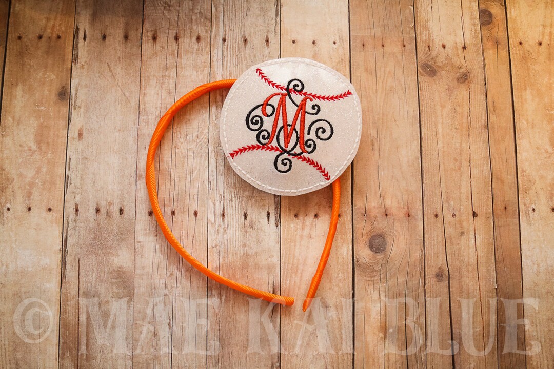 Baseball Personalized Monogram Headband Slider Cover or Bookband - Etsy