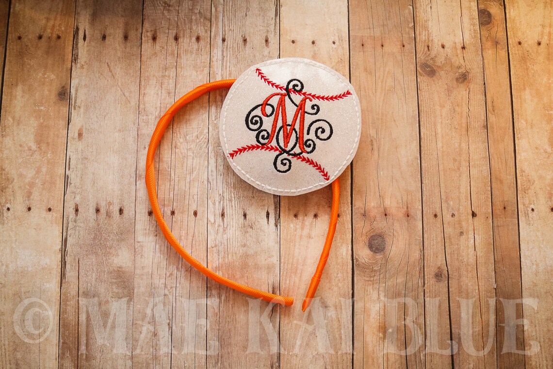 Baseball Personalized Monogram Headband Slider Cover or - Etsy