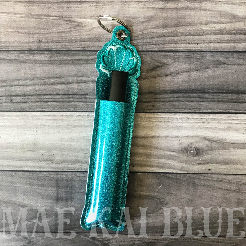 Tall Lipgloss Lipstick Keeper Holder Eyelet Keychain - Etsy
