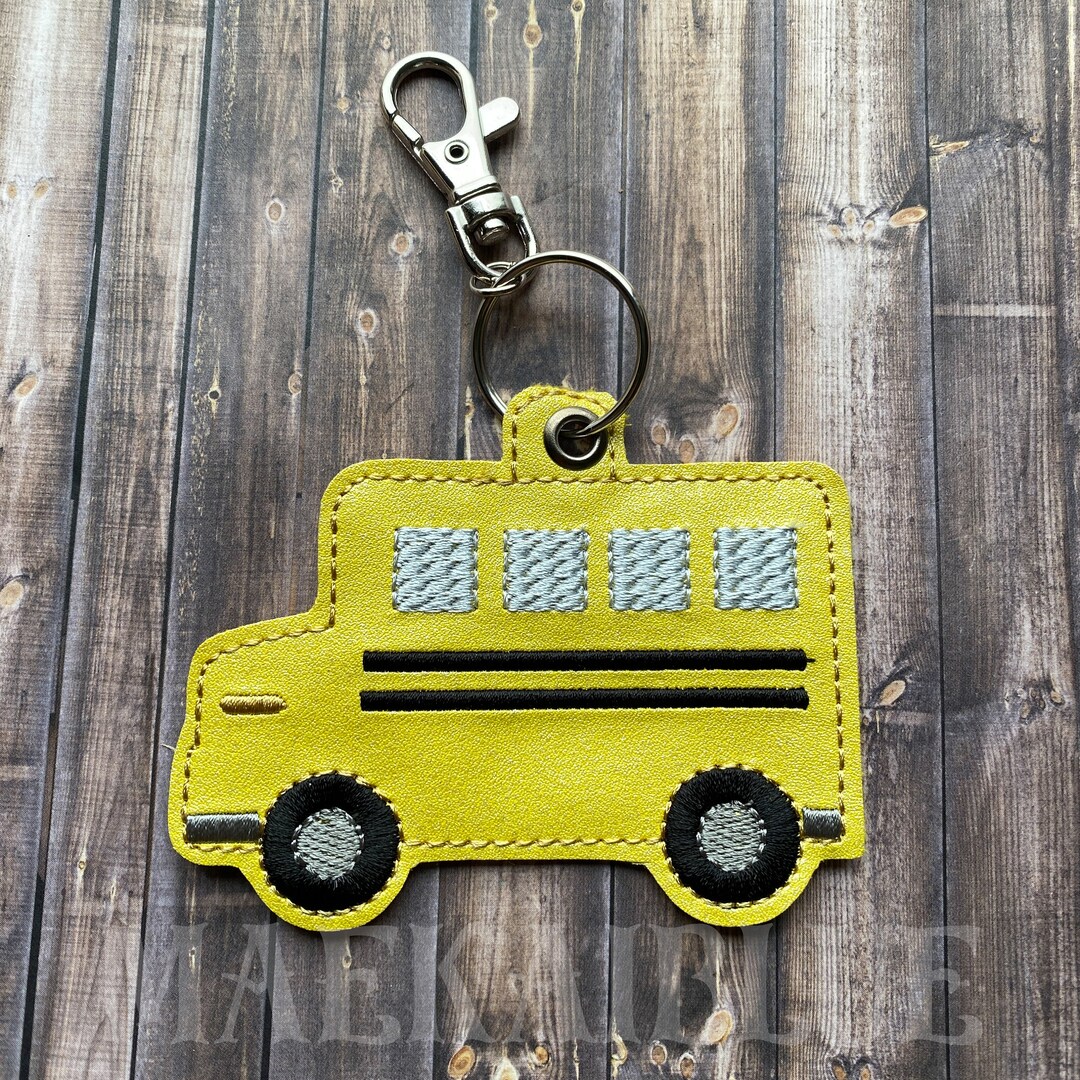 School Days Transportation Identification Walker Bus Rider Keychain ...