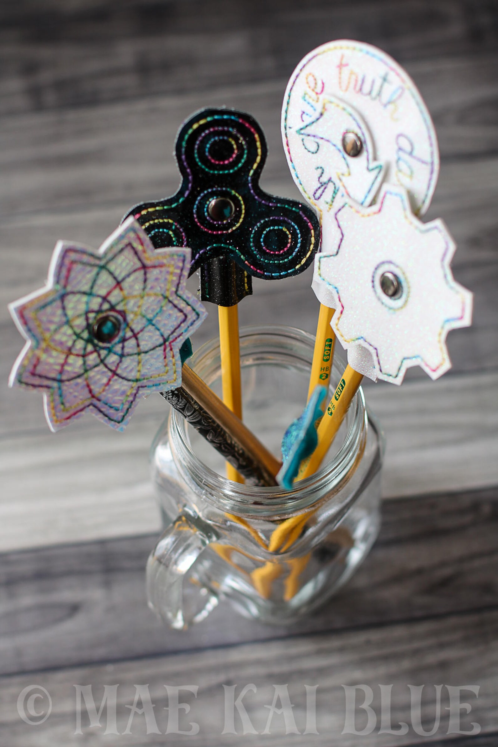 Spinning Pencil Topper Moving Parts Fidget Spinner - Etsy