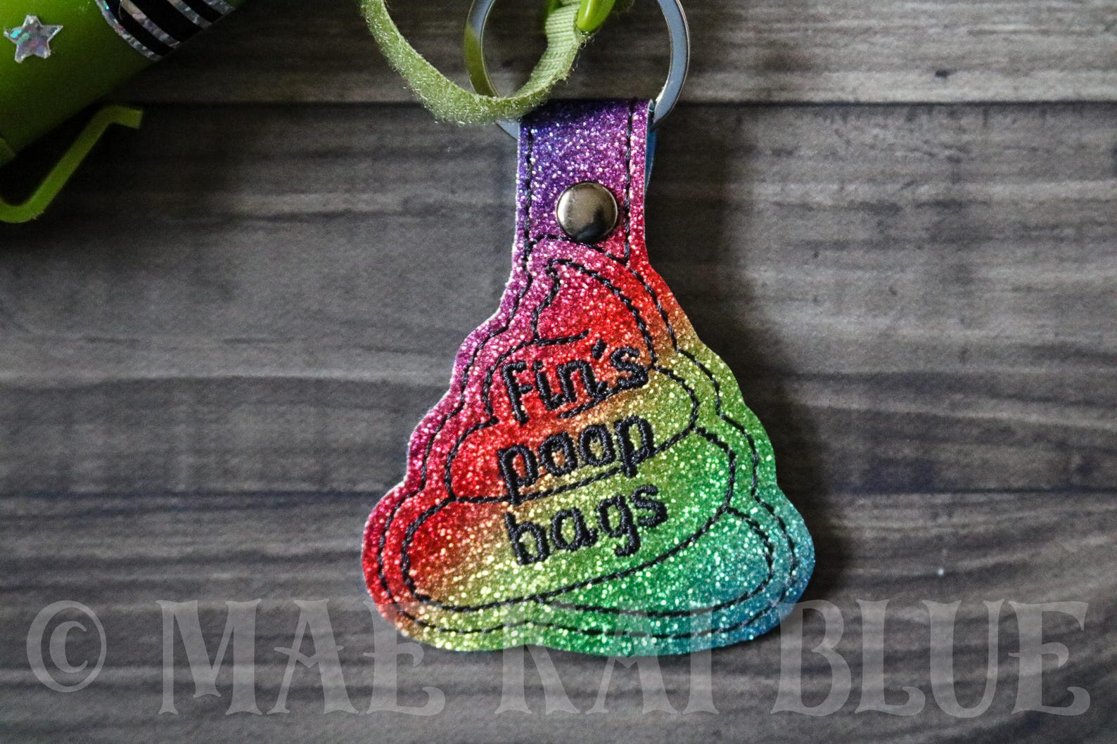 Canine Walkies Poop Bag Tag Keychain Keyfob Bagtag - Etsy