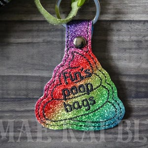 Canine Walkies Poop Bag Tag Keychain Keyfob Bagtag - Etsy