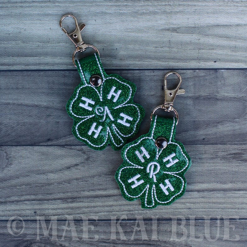 4-H Clover Head Heart Hands Health Keychain Keyfob - Etsy
