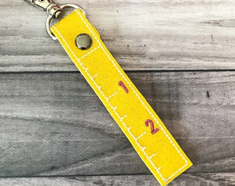 Snap Unsnap Measuring Ruler Keychain Keyfob Bagtag | Etsy