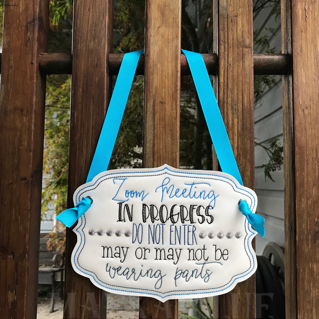 Zoom Meeting in Progress Door Hanger Banner - Distance Learning ...