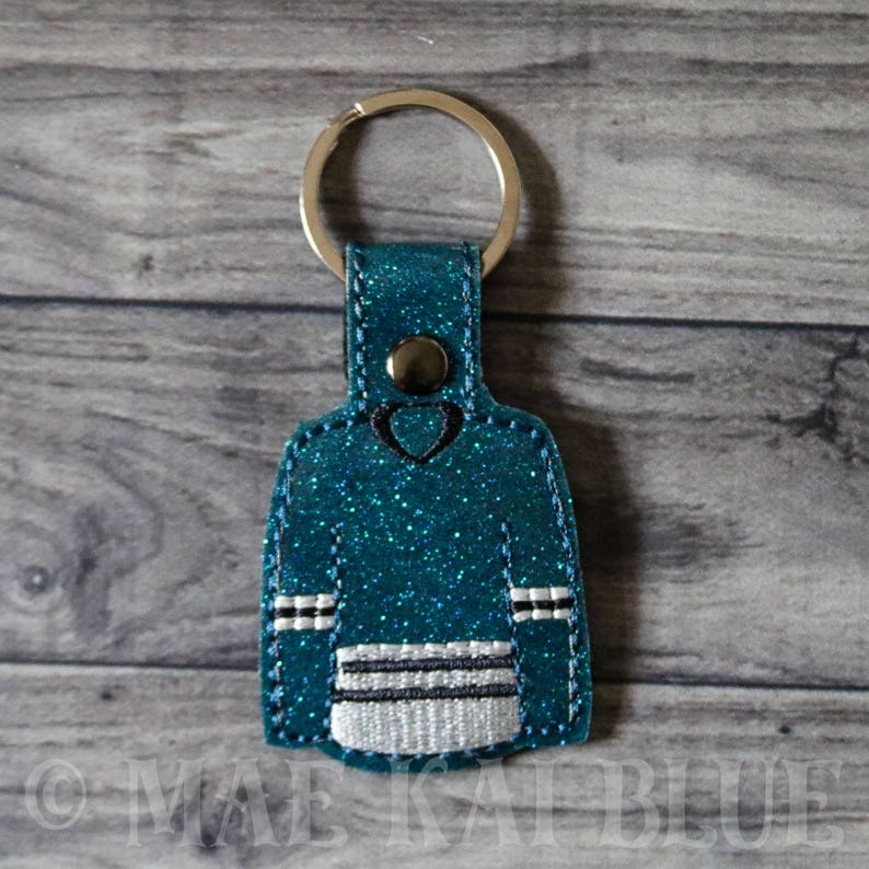 Hockey Sweater Jersey Tag KeyChain KeyFob BagTag | Etsy