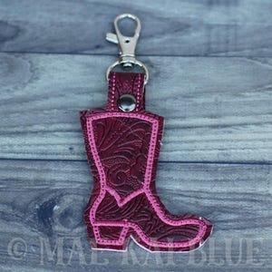 Cowgirl Cowboy Boot Country Western - Keychain - Keyfob - Bagtag - Etsy