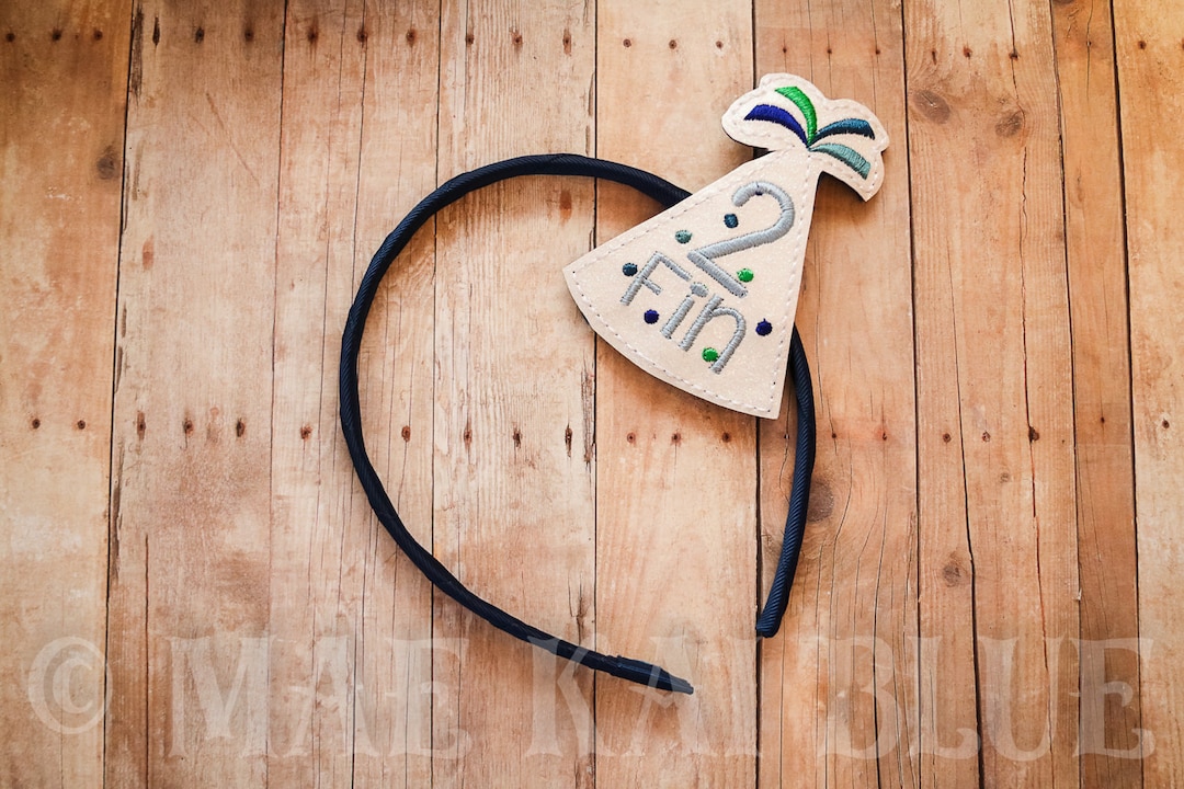 Party Hat - Birthday - Personalized Monogram - Headband Slider - Hair ...