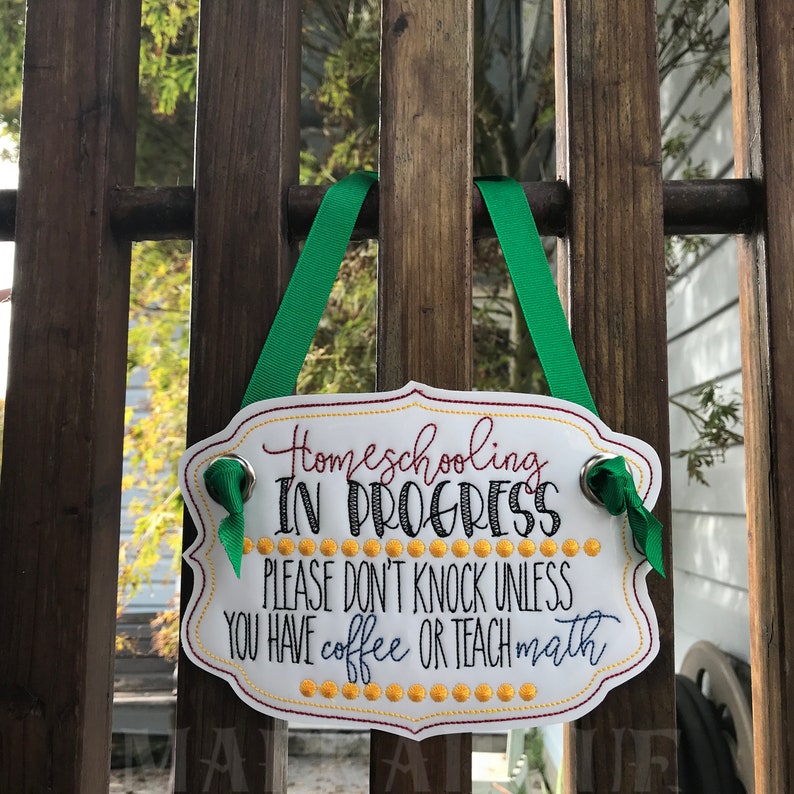 Homeschooling in Progress Door Hanger Banner Distance - Etsy