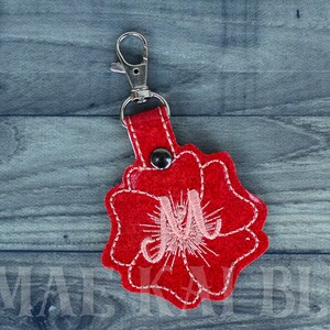 Hibiscus - Floral - Flower - Personalized - Monogram - Keychain ...