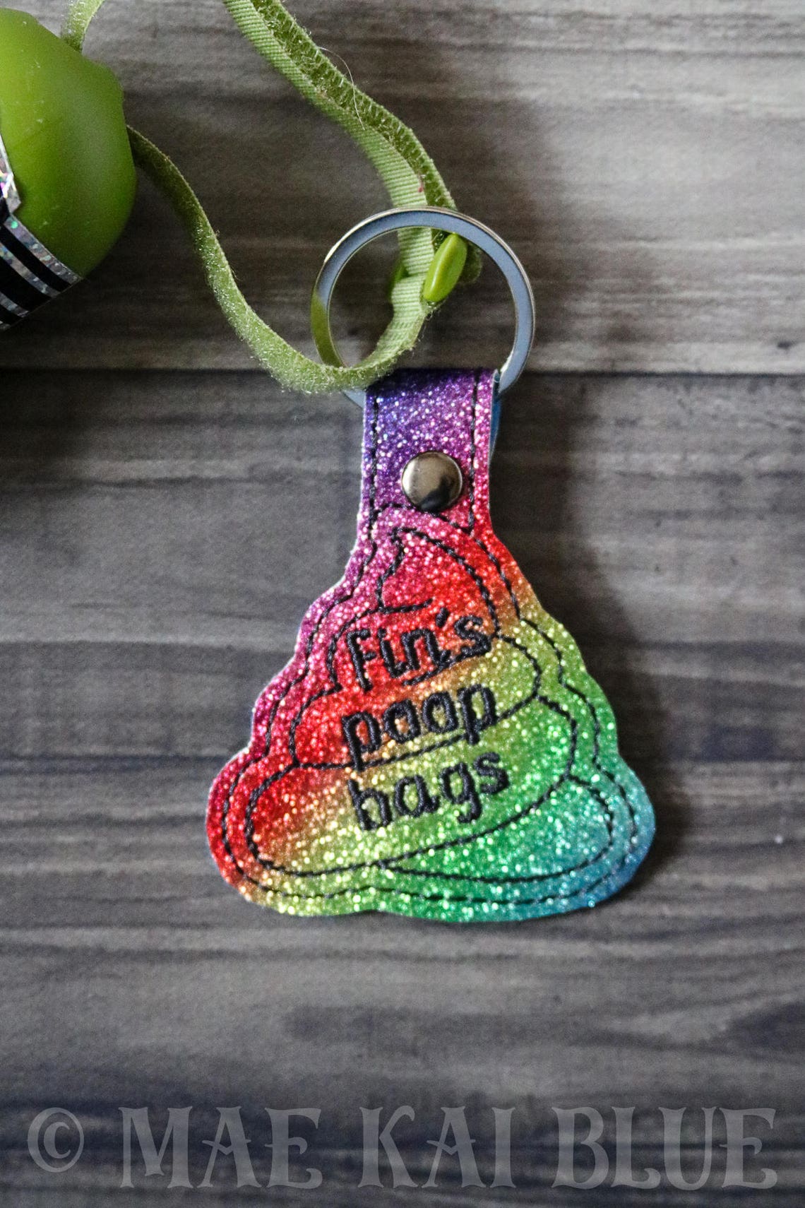 Canine Walkies Poop Bag Tag Keychain Keyfob Bagtag - Etsy