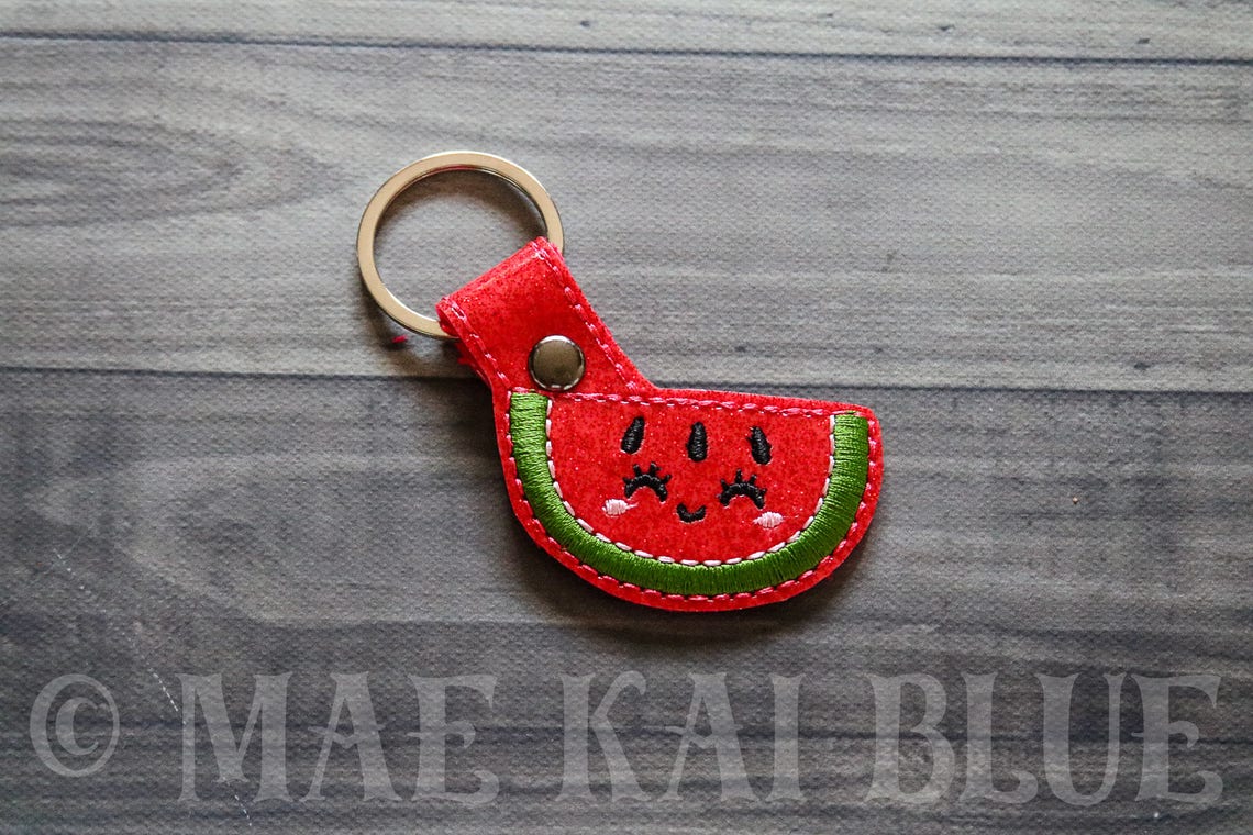 Watermelon Keychain Keyfob Bagtag | Etsy
