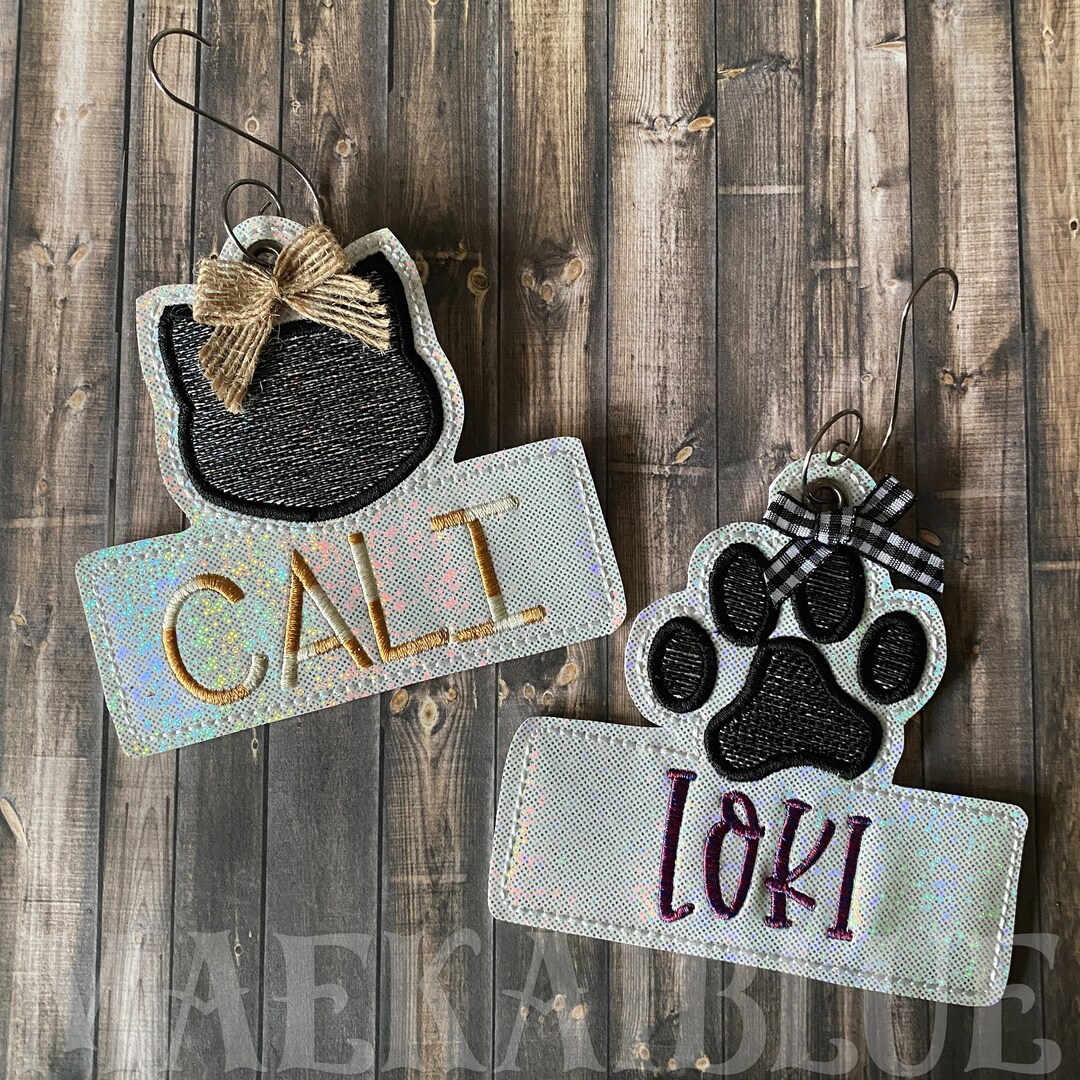 Critter Name Plate Ornament Christmas Tree Decoration - Holiday - Etsy