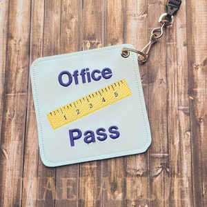 Hall Pass Set | Reusable | Back to School | Vinyl | Office - Bathroom ...